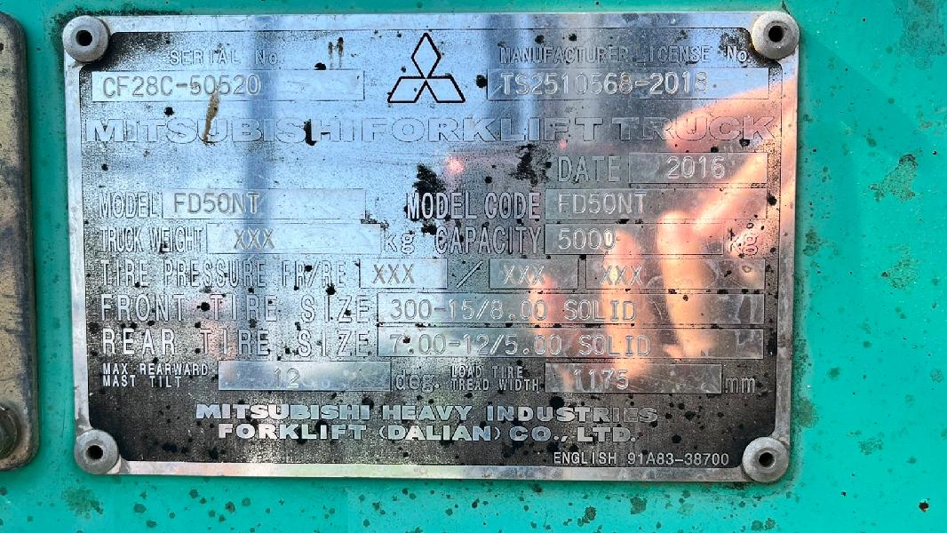 CGM Code-1803087 MITSUBISHI FD50NT(2016) Details